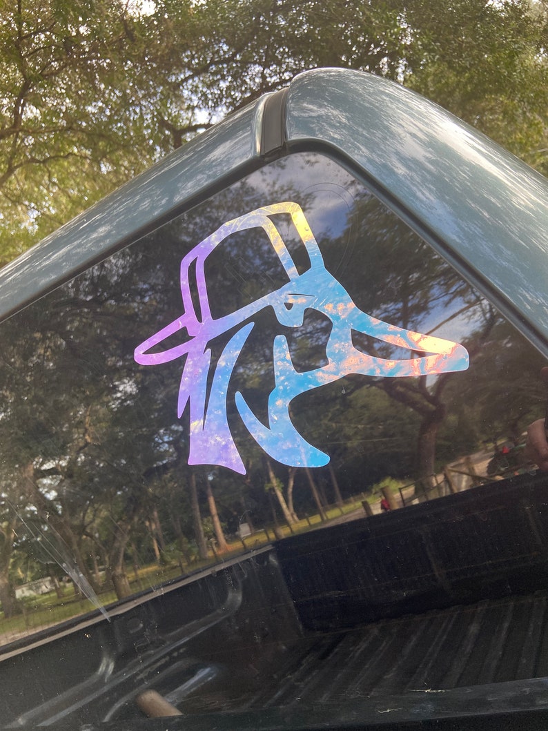 Duck With Hat Backwards Decal - Etsy