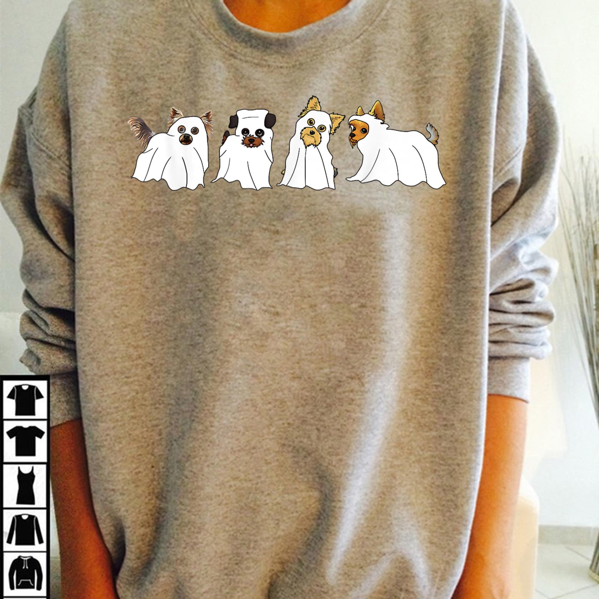 Boo Yorkie Ghost Dog Pet Animal Halloween Costume T-shirt Gift for Dog ...