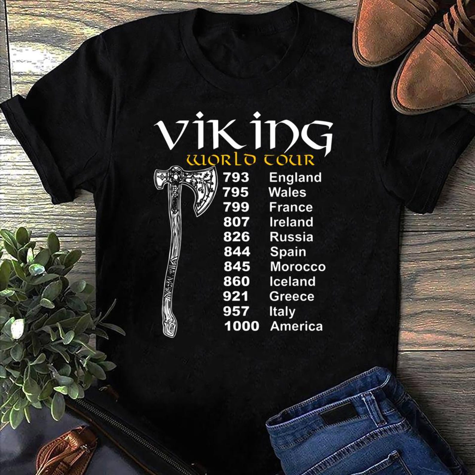Viking World Tour, Viking Wolf, Valhalla T-shirt - Etsy