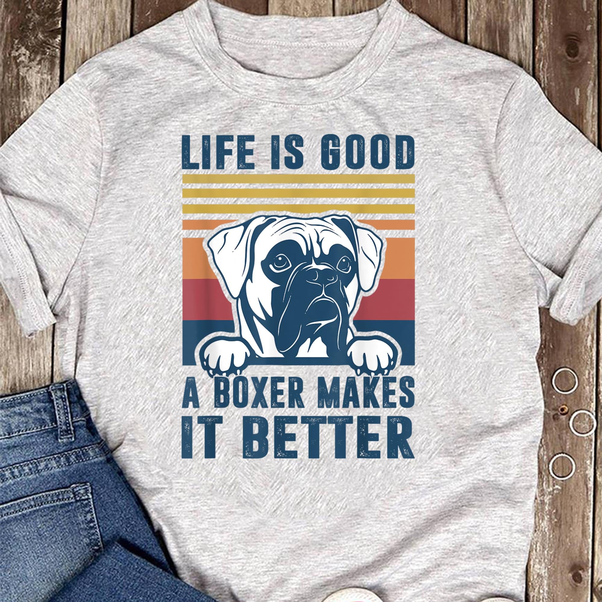 Boxer Dog Gifts for Men Women Boxer Dog Dad Mom T-shirt Gift - Etsy
