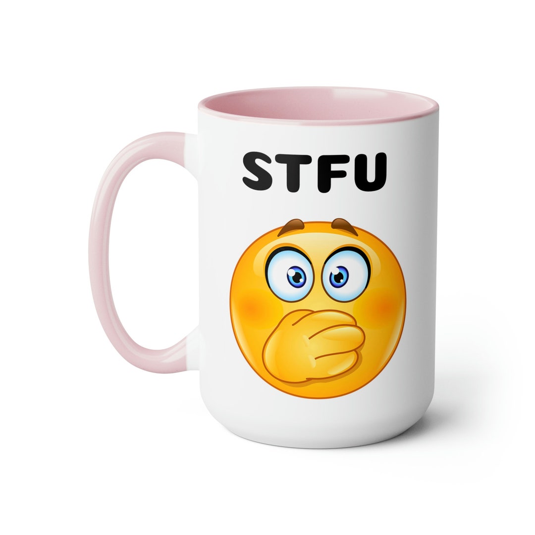 STFU Large Two-tone Coffee Mugs, 15oz - Etsy