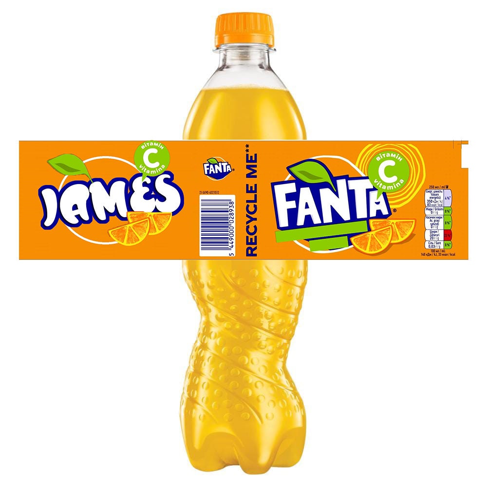4 X Custom Fanta Orange Bottle Labels Any Name Any Occasion Party ...