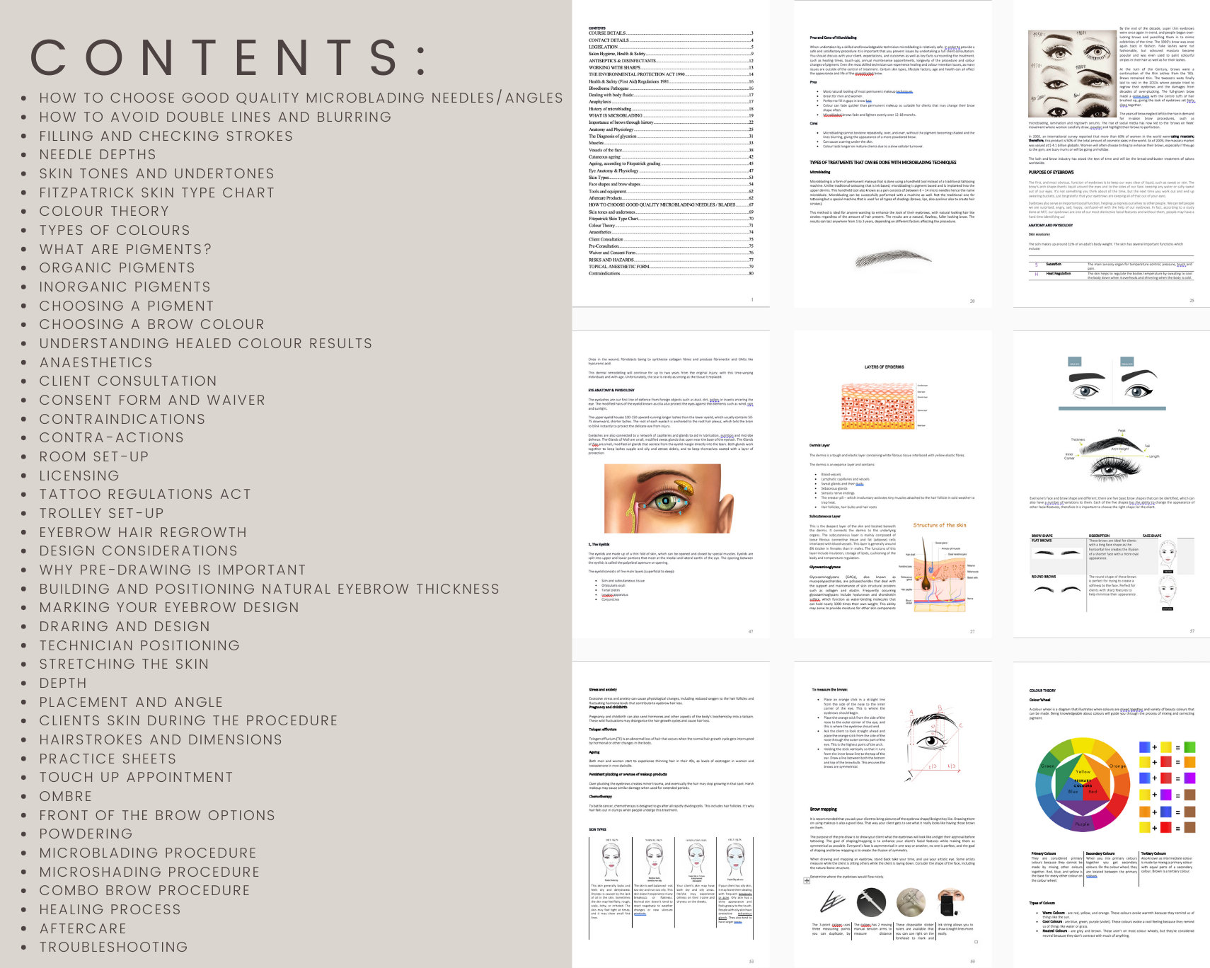 Microblading Digital Editable Training Manual Guide UK | Beauty Training Resources | SPMU Manual ...