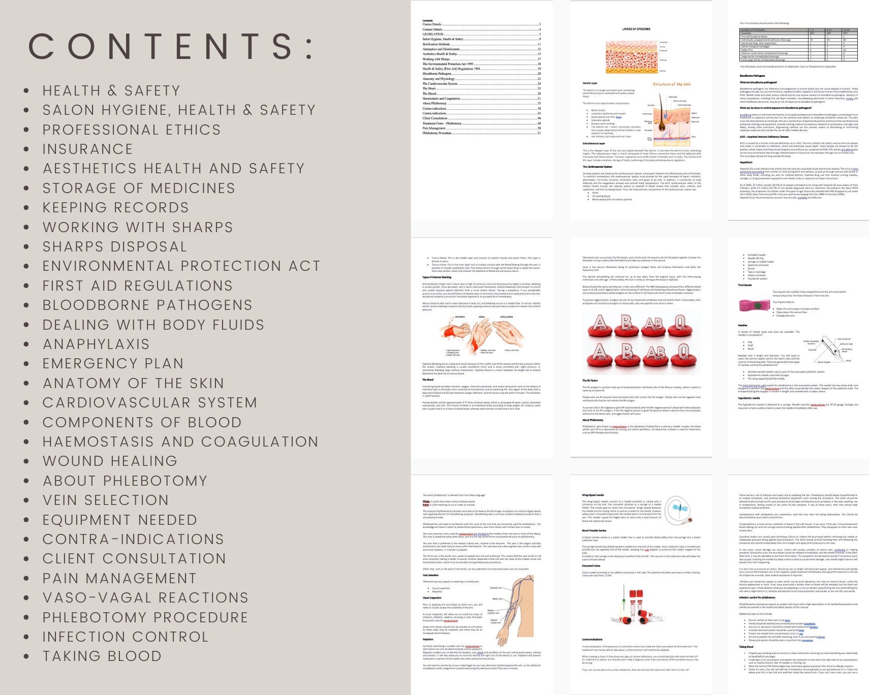 Phlebotomy Digital Editable Training Manual Guide UK | Beauty Training ...