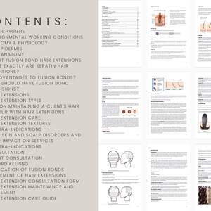 Fusion Bond Hair Extensions Digital Editable Training Manual Guide UK ...