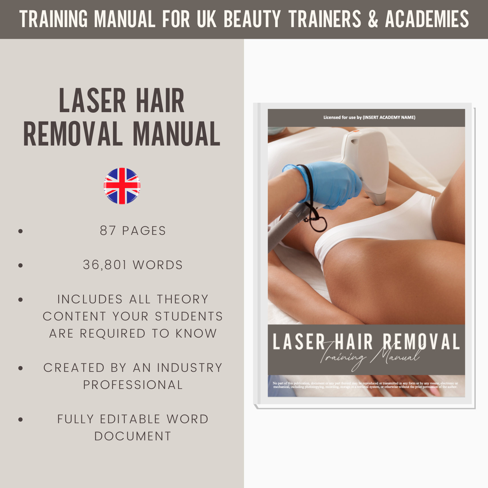 Laser hair removal training store