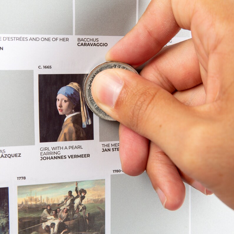 100 Masterpieces Scratch Poster - Etsy