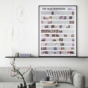 100 Masterpieces Scratch Poster - Etsy