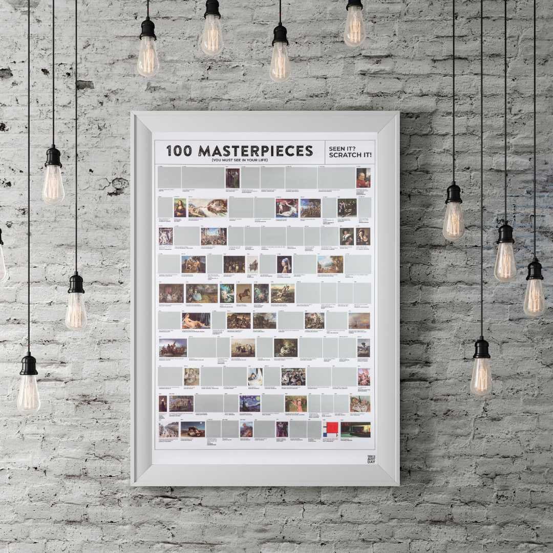 100 Masterpieces Scratch Poster - Etsy