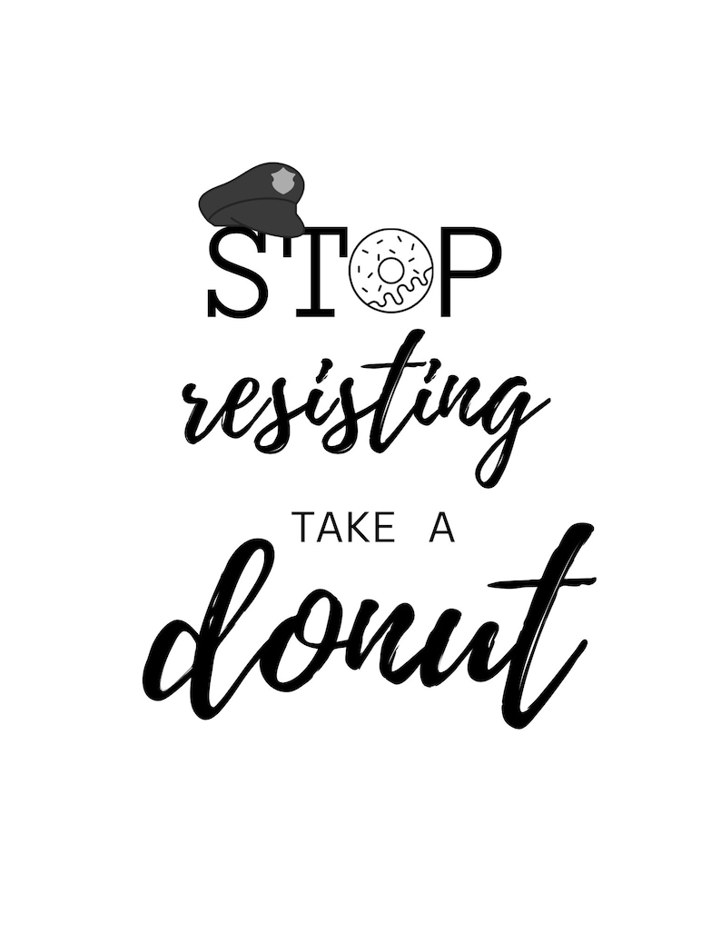 Donut Resist Sign - Etsy