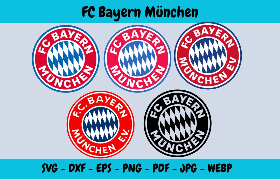 FC Bayern München Vector Svg Eps Dxf Png High Res Jpg - Etsy