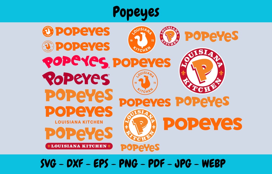Popeyes Vector Svg Eps Dxf Png High Res Jpg Pdf Webp - Etsy Singapore