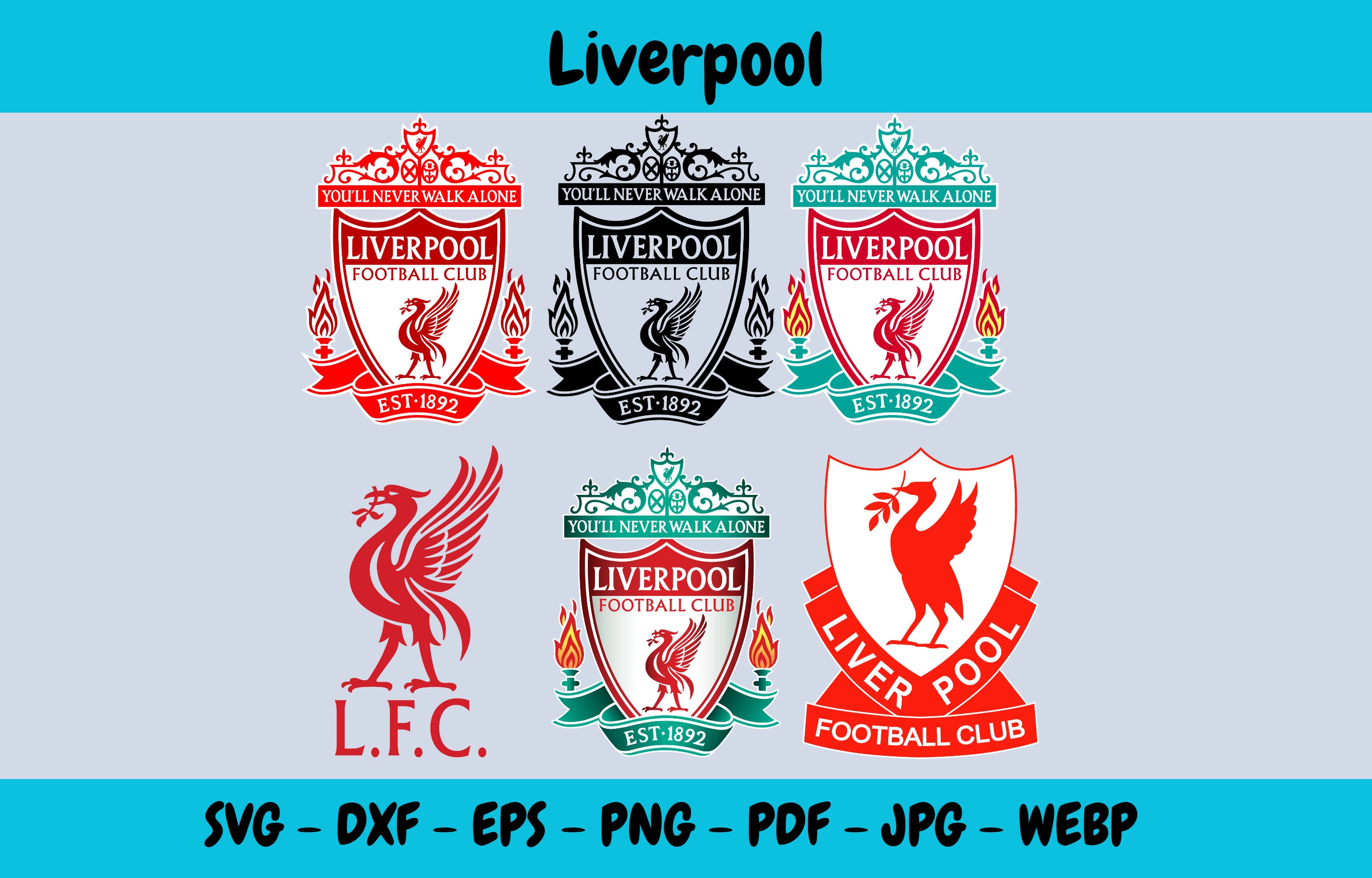 Liverpool FC Vector Svg Eps Dxf Png High Res Jpg Pdf - Etsy Canada