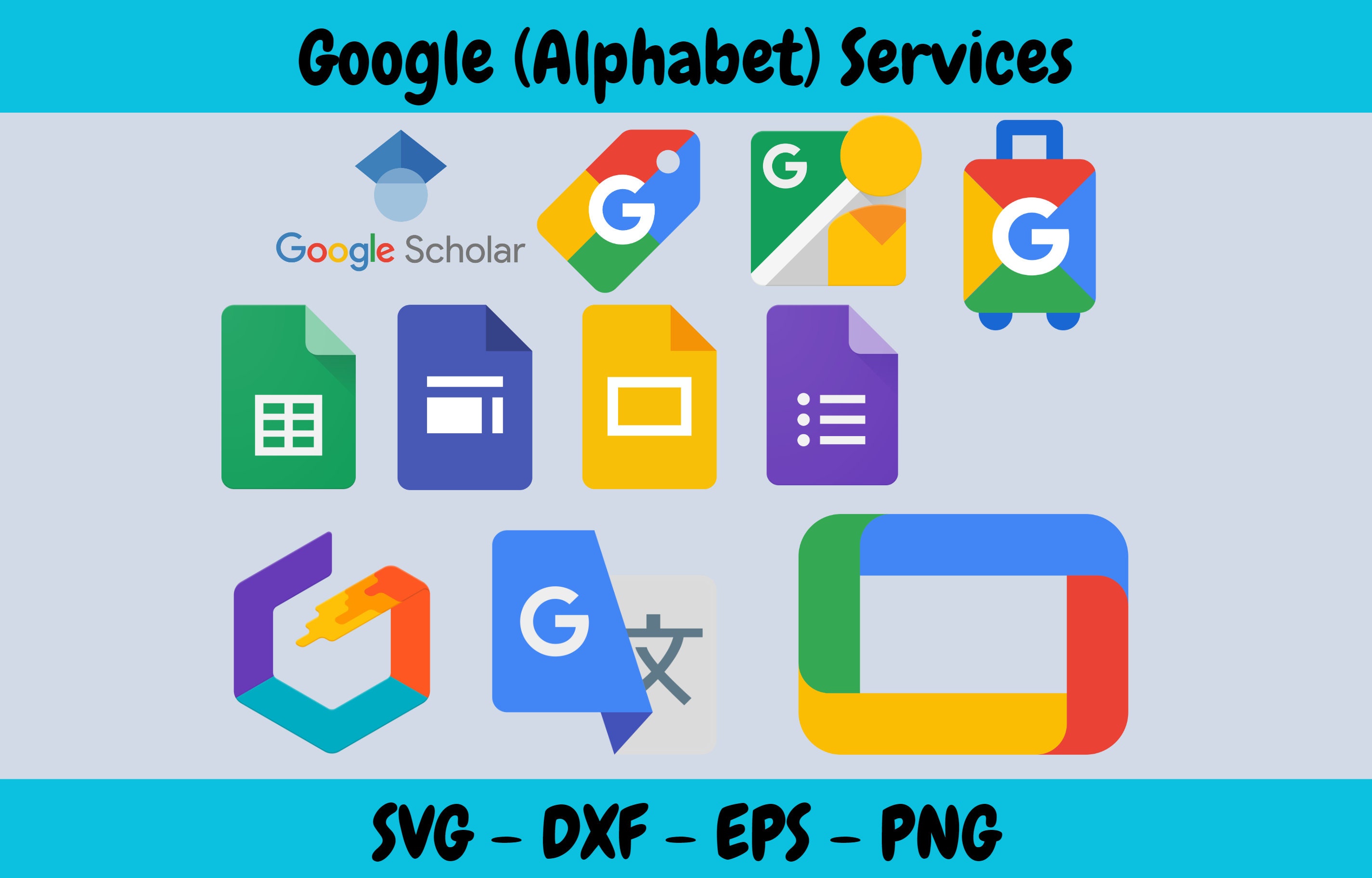 Google Logo Bundle Svg Eps Dxf Png High Res Cricut | lupon.gov.ph