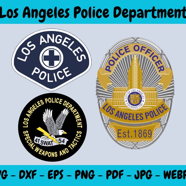 Lapd Logo Vector - Etsy Denmark