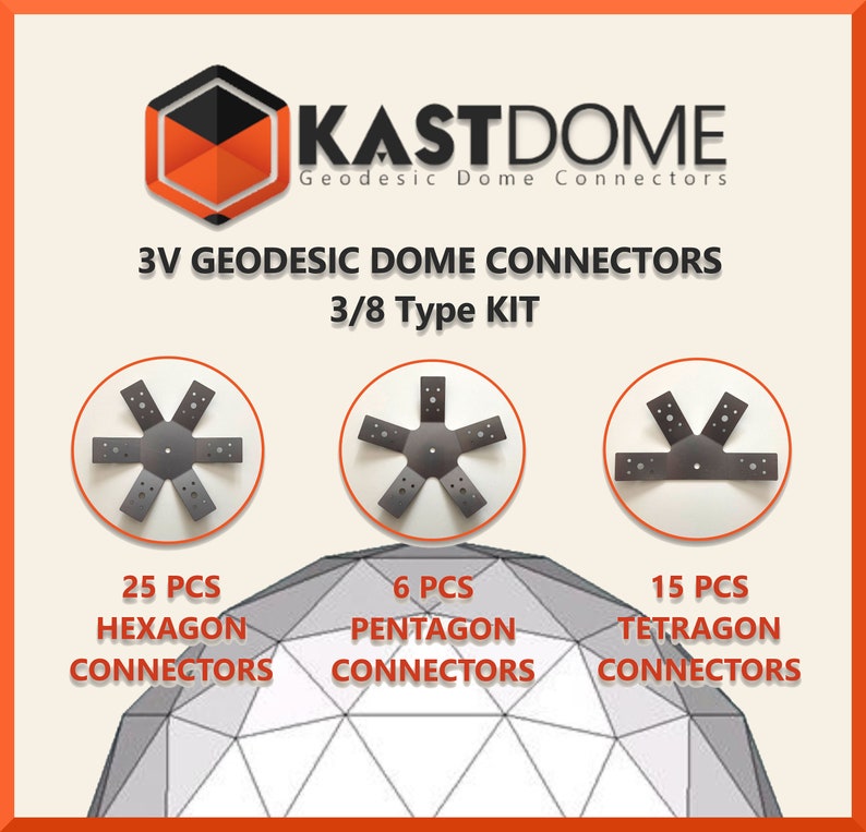 3V Geodesic Dome Connector Kit: DIY Greenhouse, Glamping, Pergola - Etsy