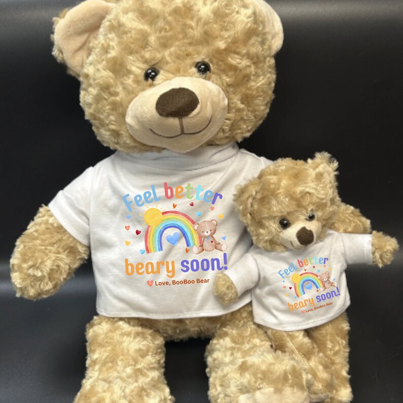 Get Well Soon Gift for Kids Custom Teddy Bear All Better Booboo Bear ...
