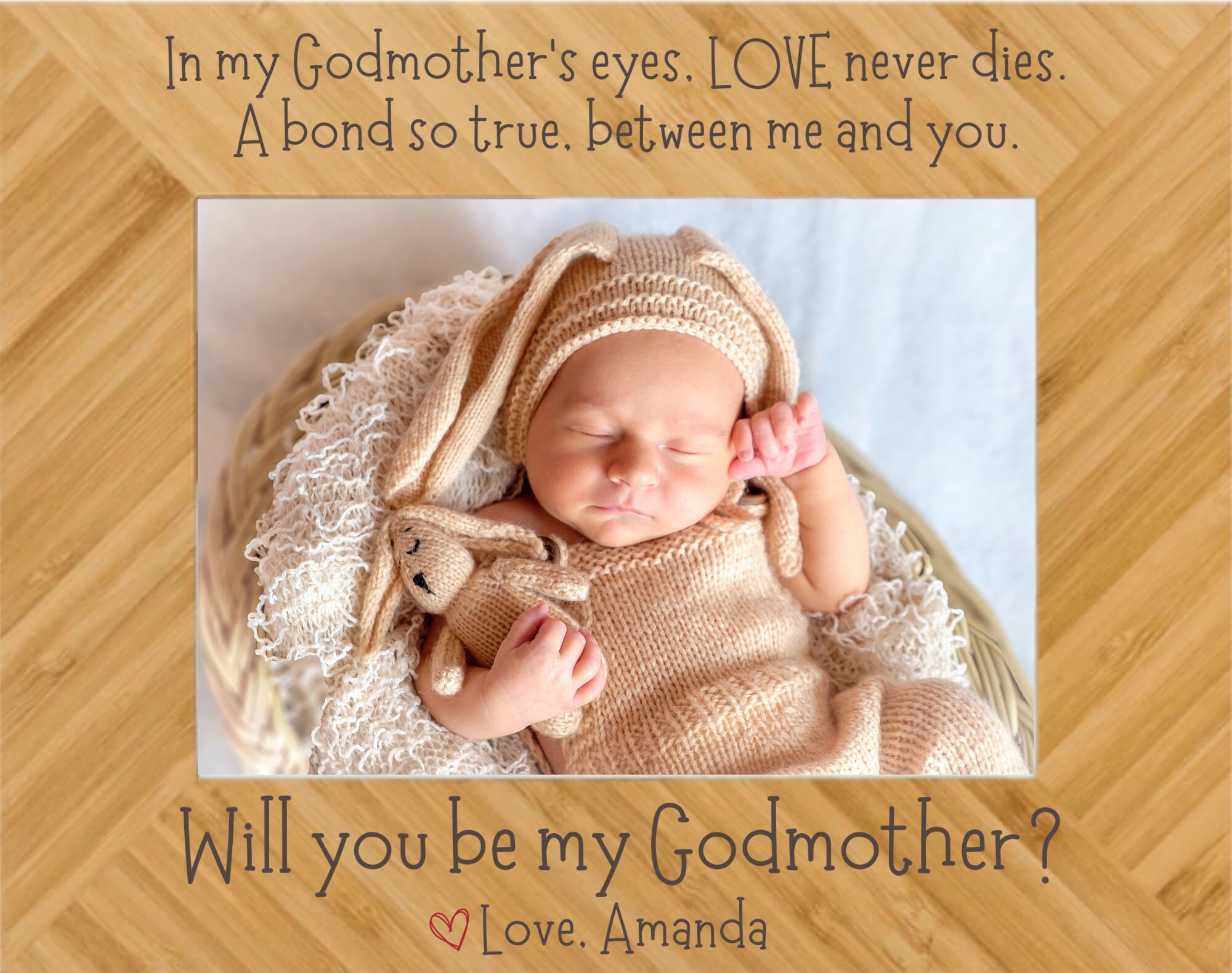 Personalized Godmother Proposal Picture Frame Godmother Gift Godparent ...