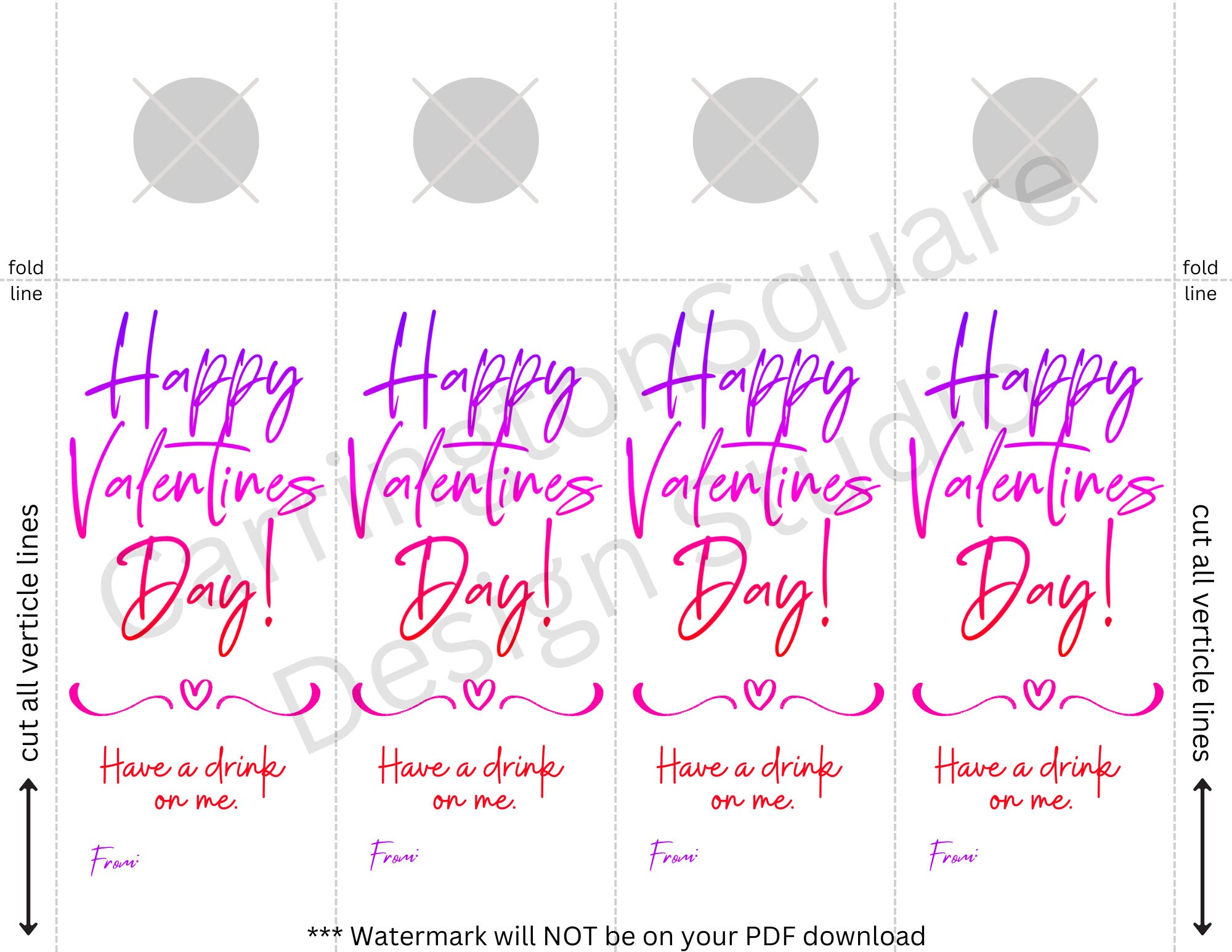 Coworker Valentines PRINTABLE Tag Coworker Card Valentine Exchange ...