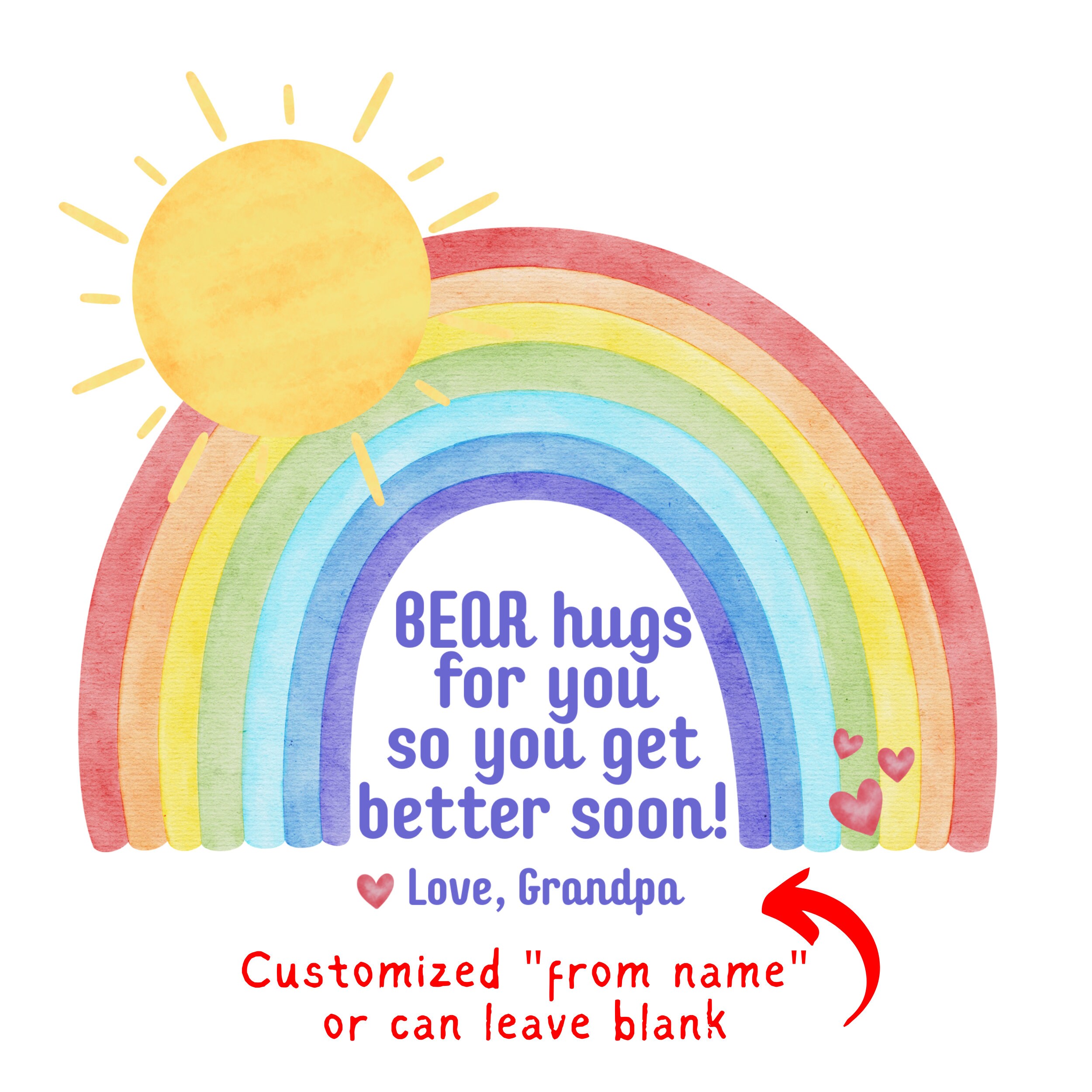 Get Well Soon Gift for Kids Custom Teddy Bear Feel Better Booboo Bear ...