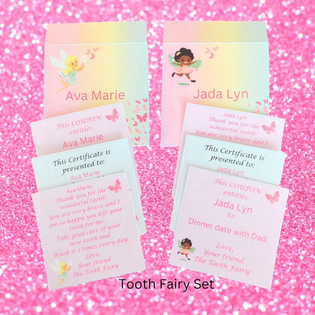 PRINTABLE Tooth Fairy Letter From Tooth Fairy Note Tooth Fairy Receipt ...