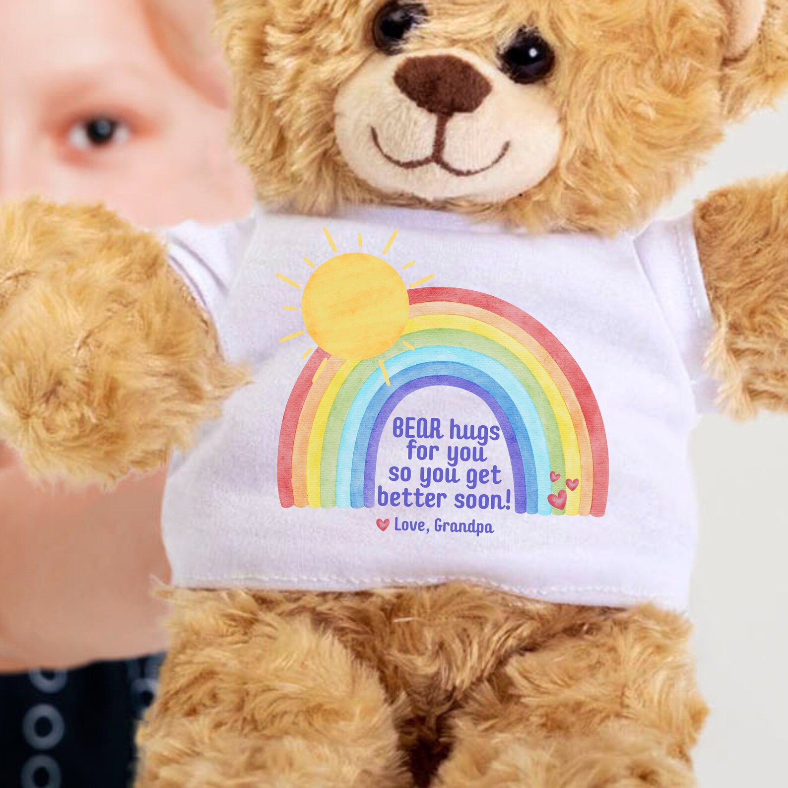 Get Well Soon Gift for Kids Custom Teddy Bear All Better Bear Booboo ...