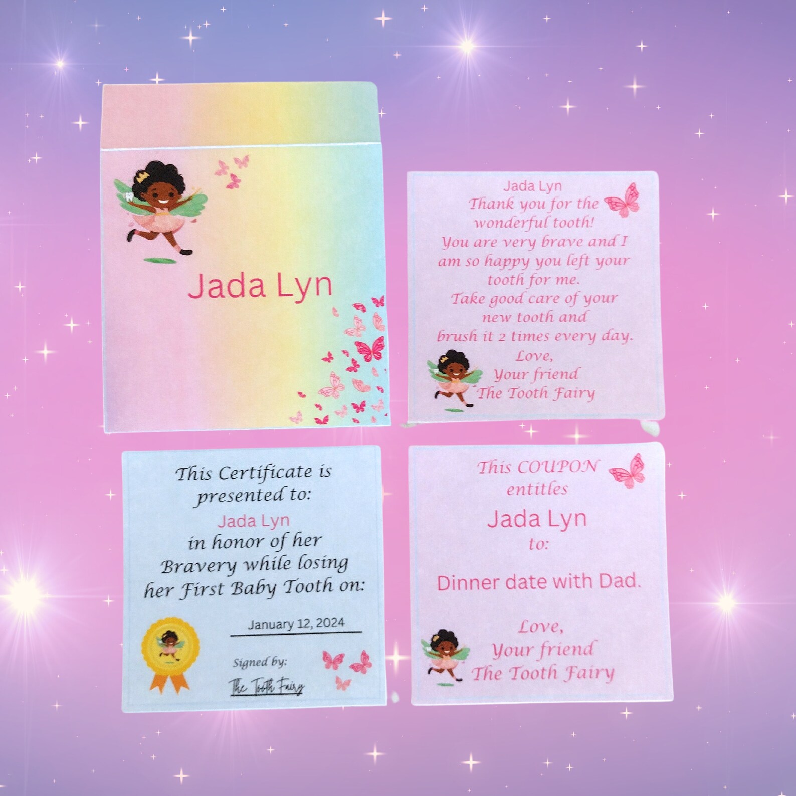 PRINTABLE Tooth Fairy Letter From Tooth Fairy Note Tooth Fairy Receipt ...