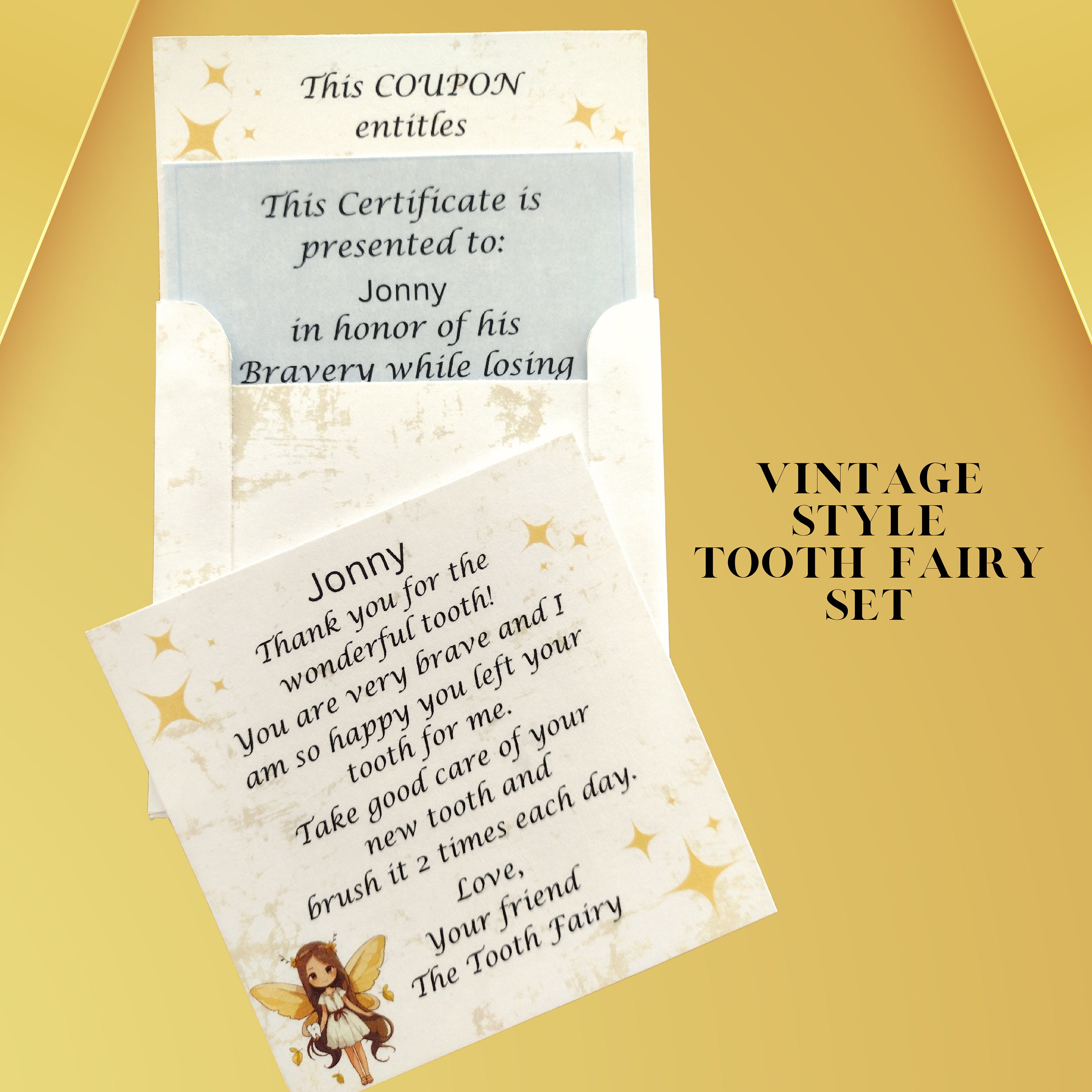 PRINTABLE Tooth Fairy Letter From Tooth Fairy Note Tooth Fairy Receipt ...