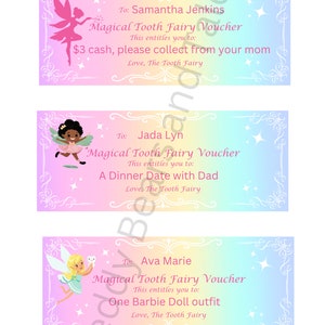 PRINTABLE Tooth Fairy Note Voucher or Coupon From Tooth Fairy Letter ...