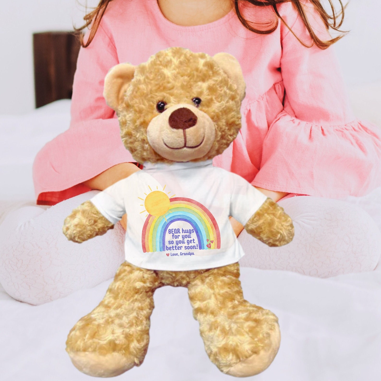 Get Well Soon Gift for Kids Custom Teddy Bear All Better Bear Booboo ...