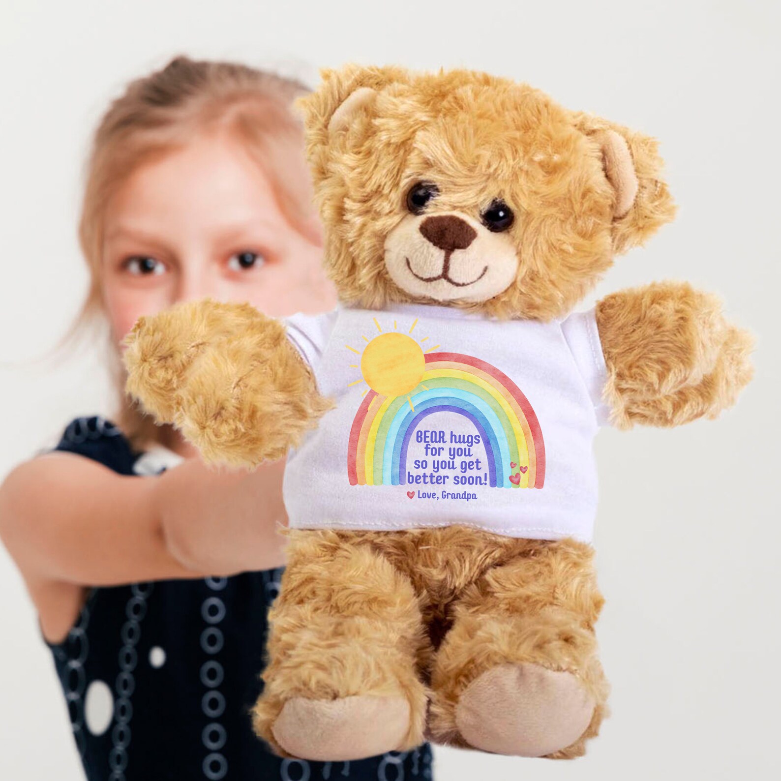 Get Well Soon Gift for Kids Custom Teddy Bear All Better Bear Booboo ...