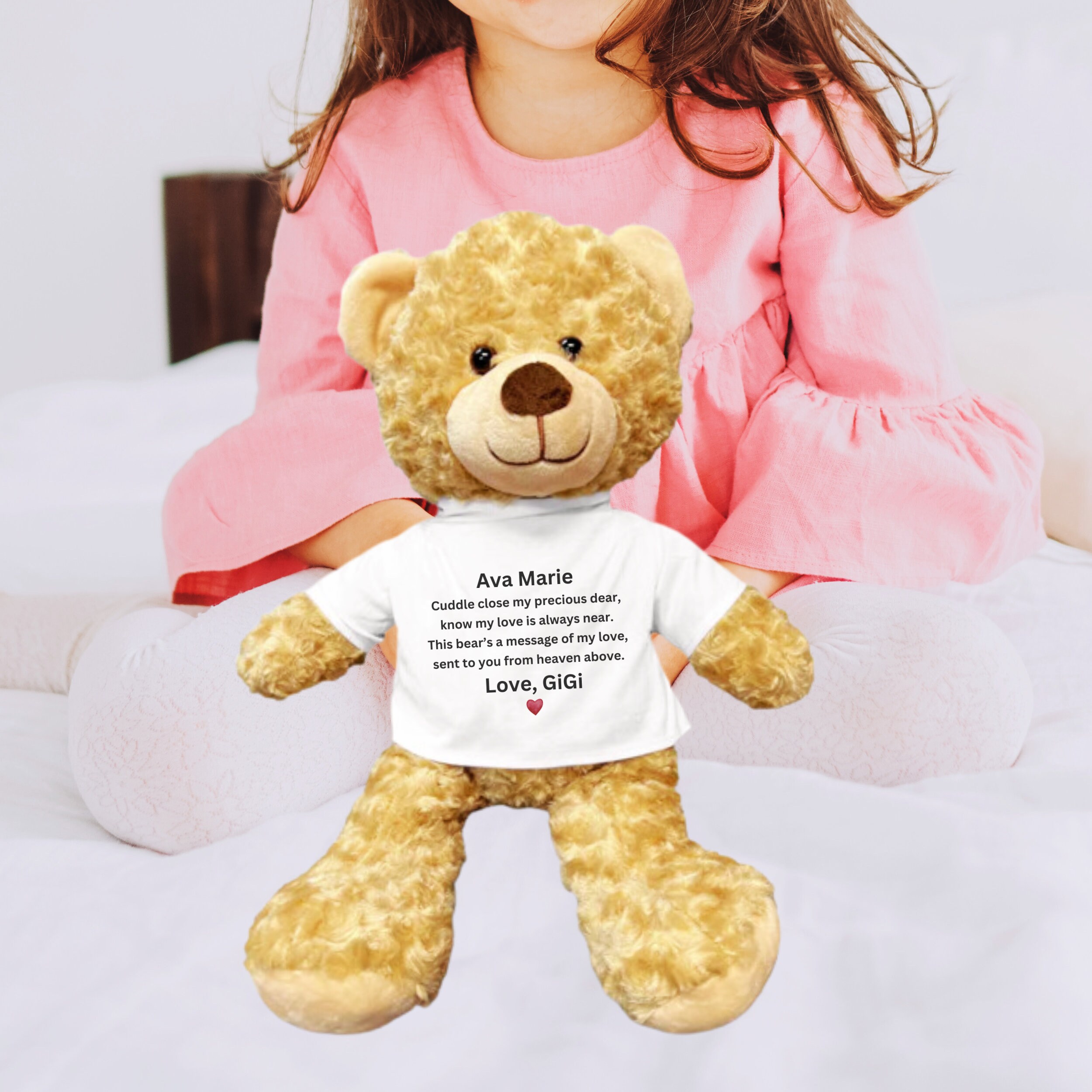 Memory Bear Custom Teddy Bear Memorial Bear Bereavement Gift Kids ...
