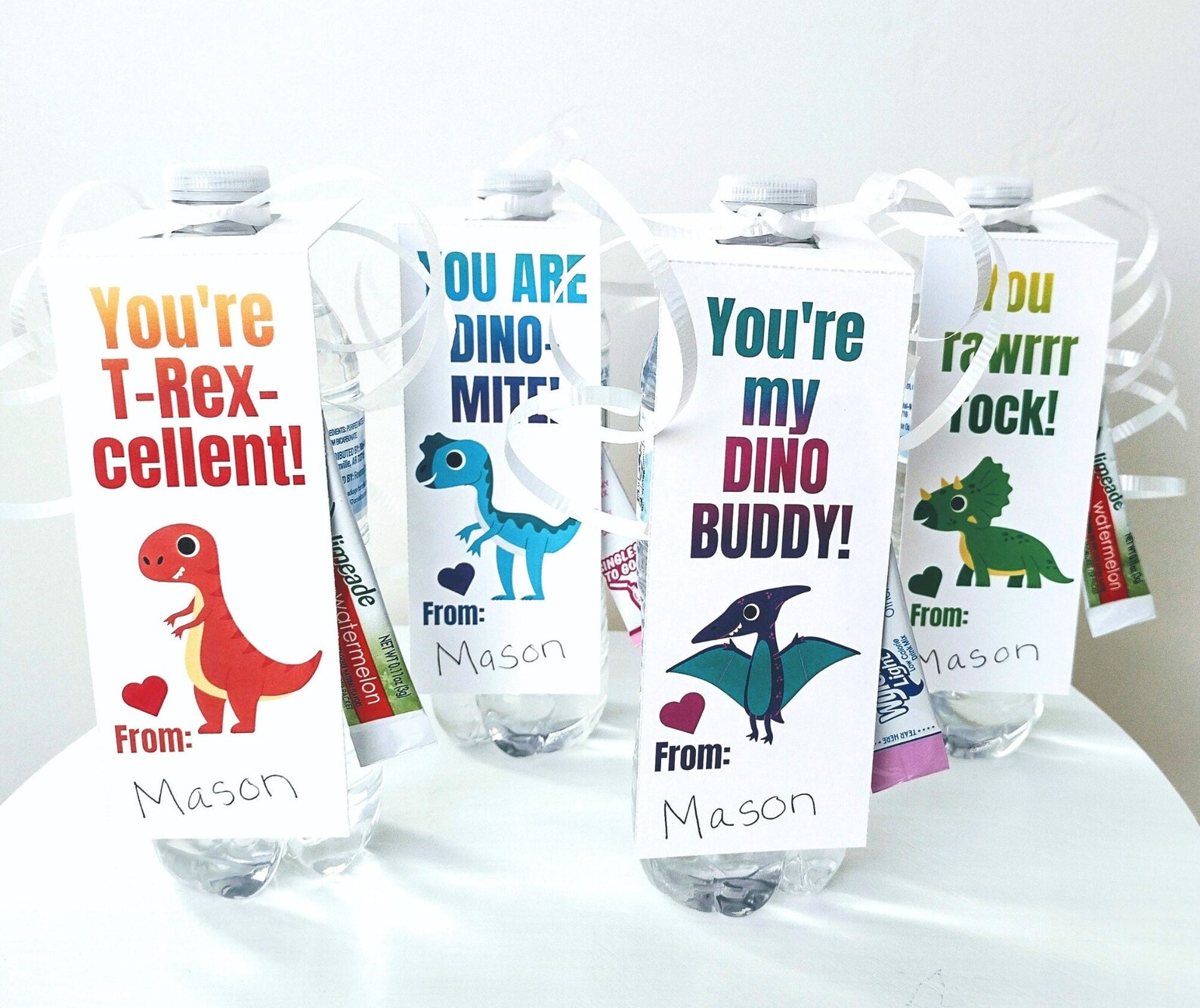 Dinosaur Valentine PRINTABLE Class Valentine Classmate Valentines Boy ...