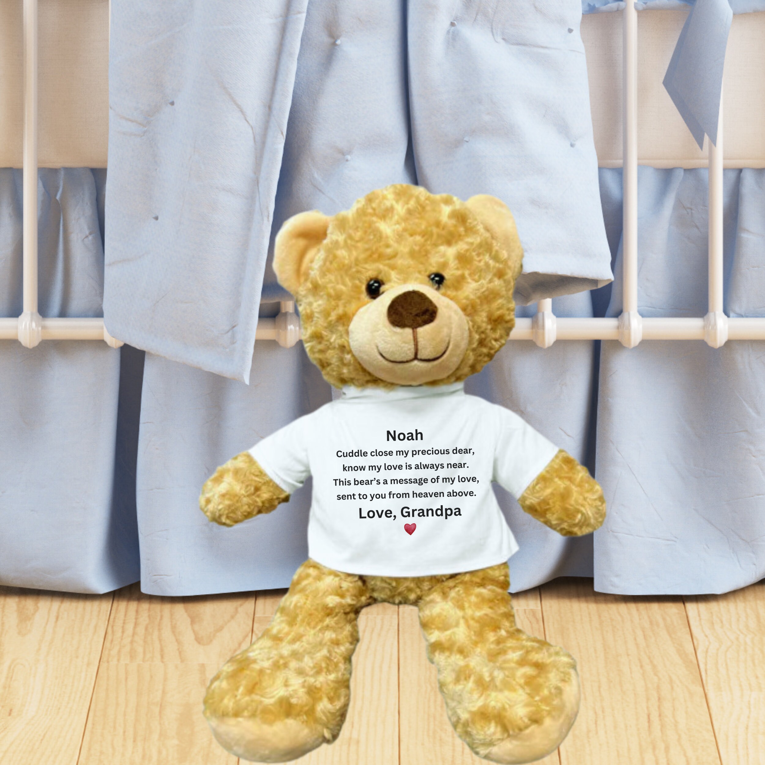 Memory Bear Custom Teddy Bear Memorial Bear Bereavement Gift Kids ...