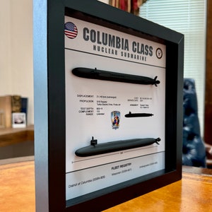 Columbia Class Submarine Memorial Display Shadow Box, 9 X 9, Large ...