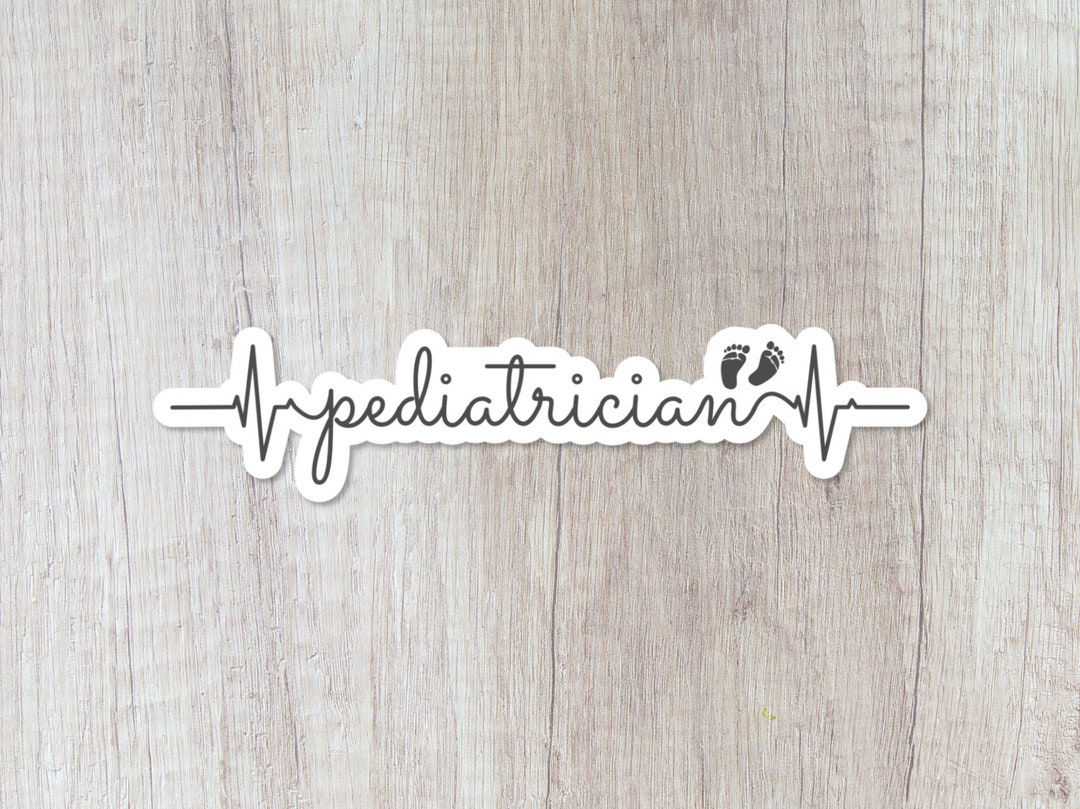 Durable & Glossy Pediatrician Water Bottle Sticker, Waterproof, Medical ...