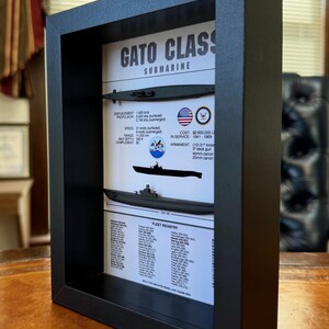 Gato Class Submarine Memorial Display Shadow Box, 6" X 8", Black - Etsy