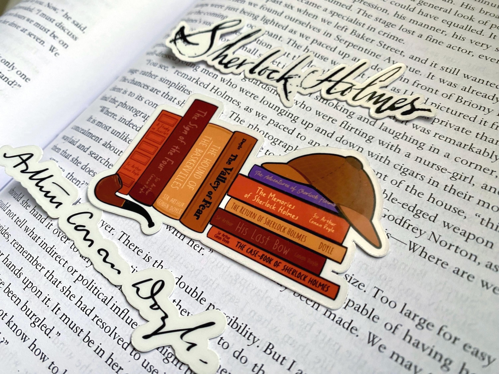 Sherlock Holmes Book Shelf Set, Durable & Glossy Stickers for Book ...