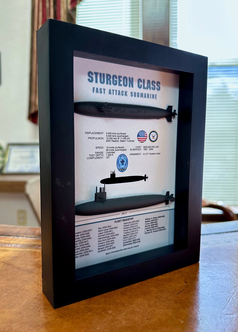 Sturgeon Class Submarine Memorial Display Shadow Box - Etsy
