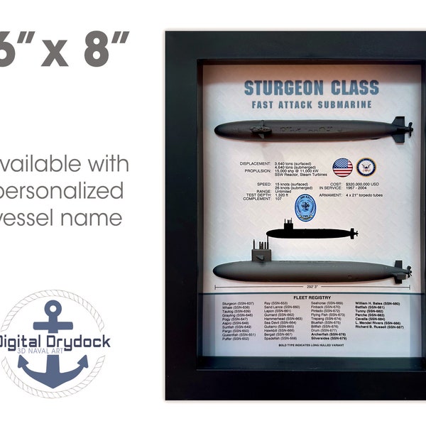 Navy Submarine Shadow Box - Etsy