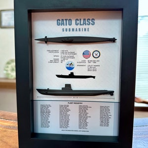 Gato Class Submarine Memorial Display Shadow Box, 6 X 8, Black - Etsy