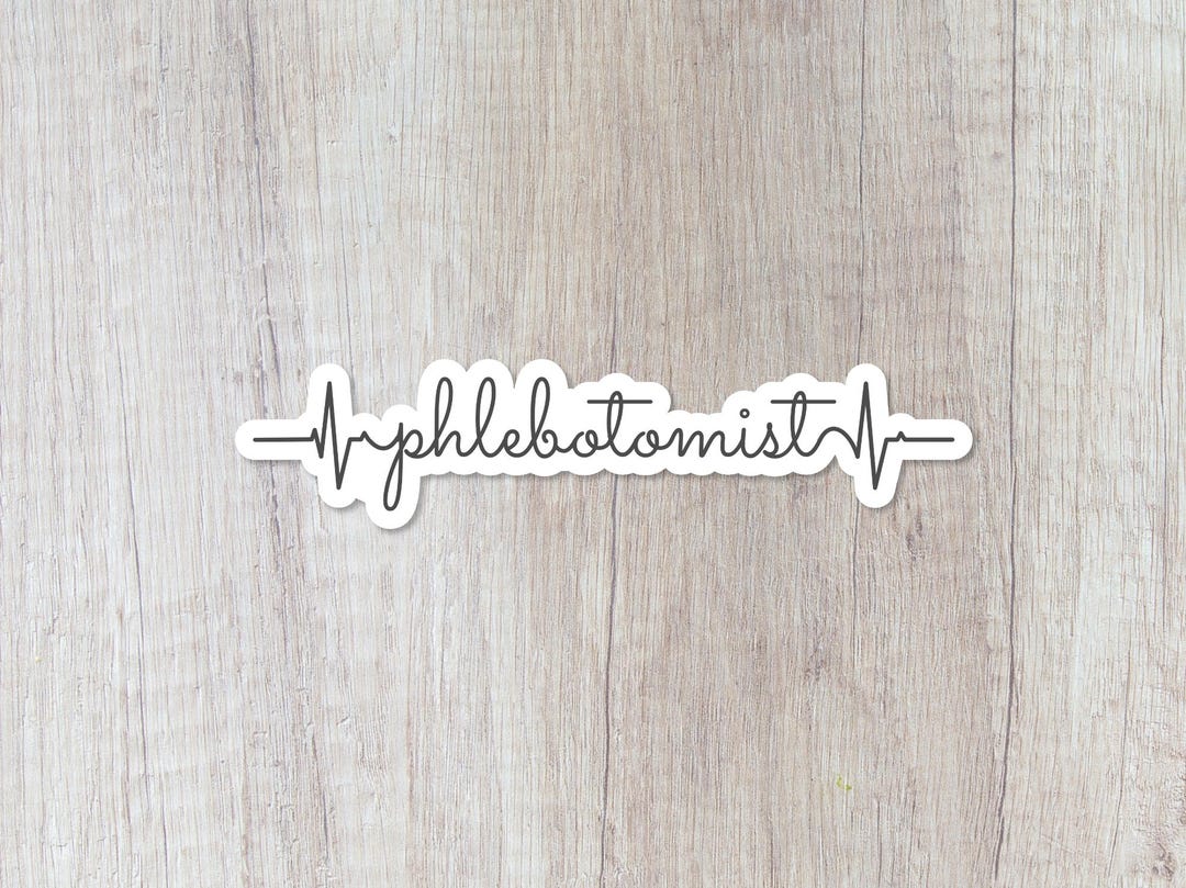 Durable & Glossy Phlebotomist Water Bottle Sticker, Waterproof, Medical ...
