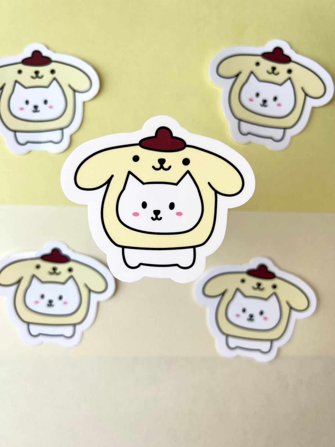 Cute Pom Pom Purin Weatherproof Vinyl Die Cut Sticker Small and Large ...
