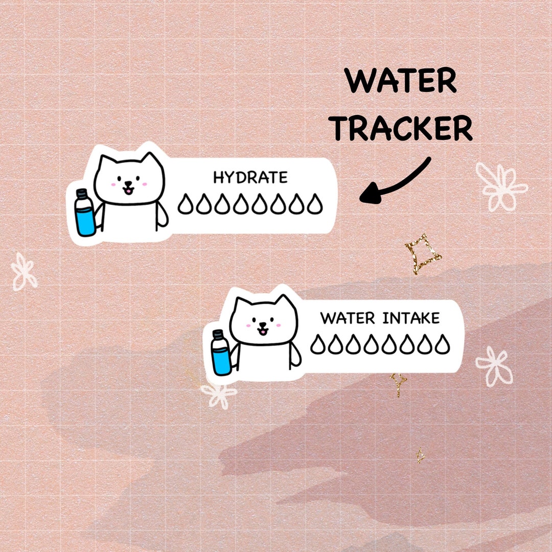 Water Tracker Stickers Cute Planner Stickers Bullet Journal Stickers ...