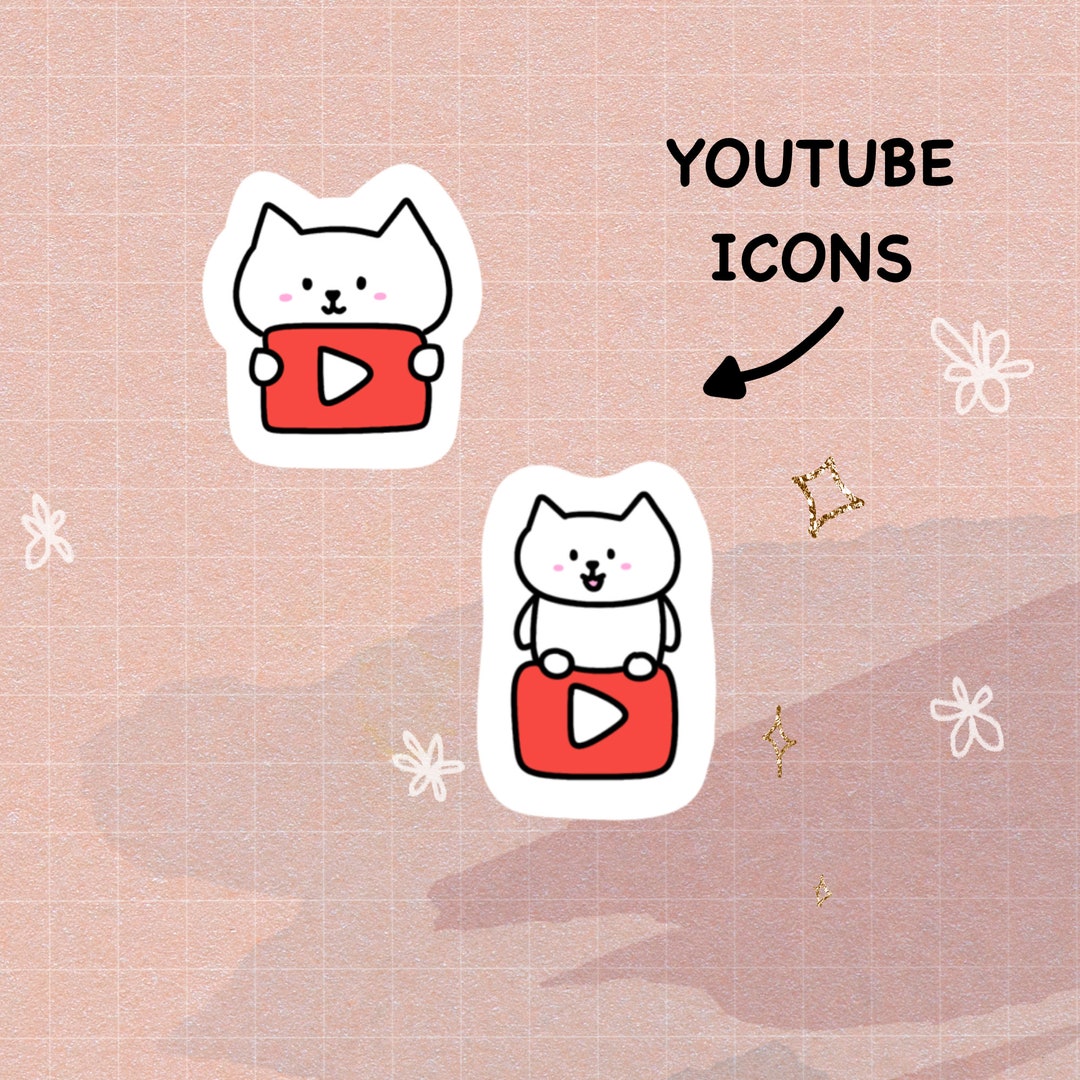 Youtube Icon Stickers Cute Planner Stickers Bullet Journal Stickers ...