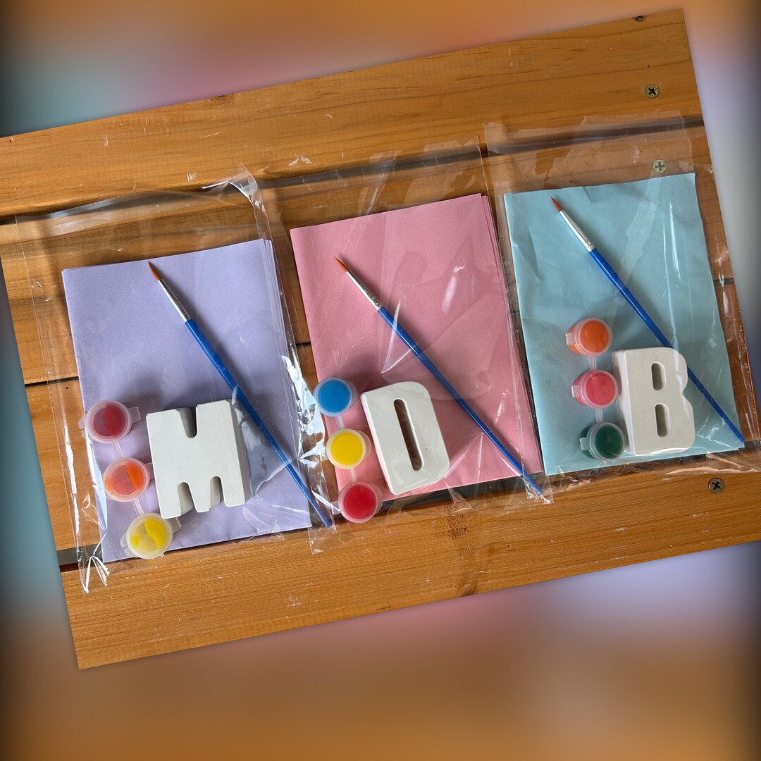 Paint Your Own Initial, Plaster Letters, Party Bags, Party Favours for ...