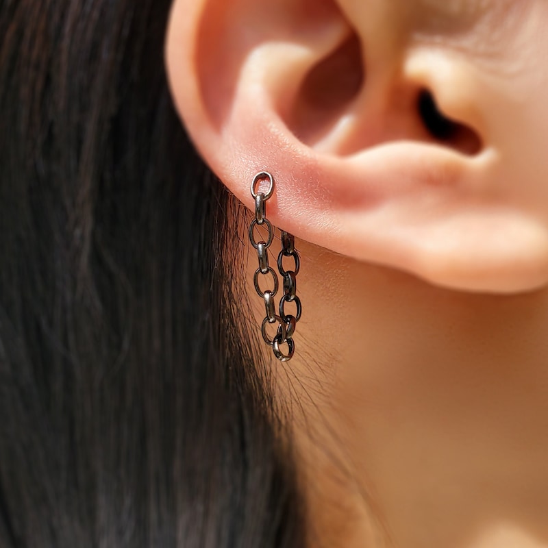 Mens Earring Chains - Etsy UK