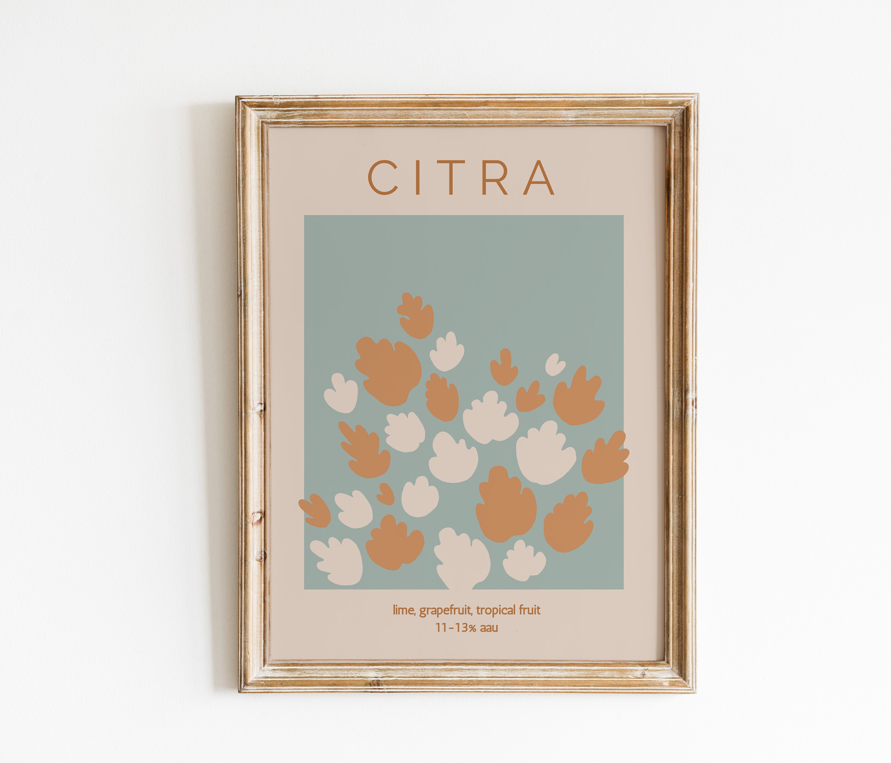 Modern Hops Printable Abstract- Set of 2, Craft Beer Lover Gift, Bar ...