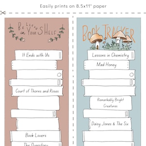 Reading Tracker Printable Bookmark, Book Tracker, Reading Challenge ...