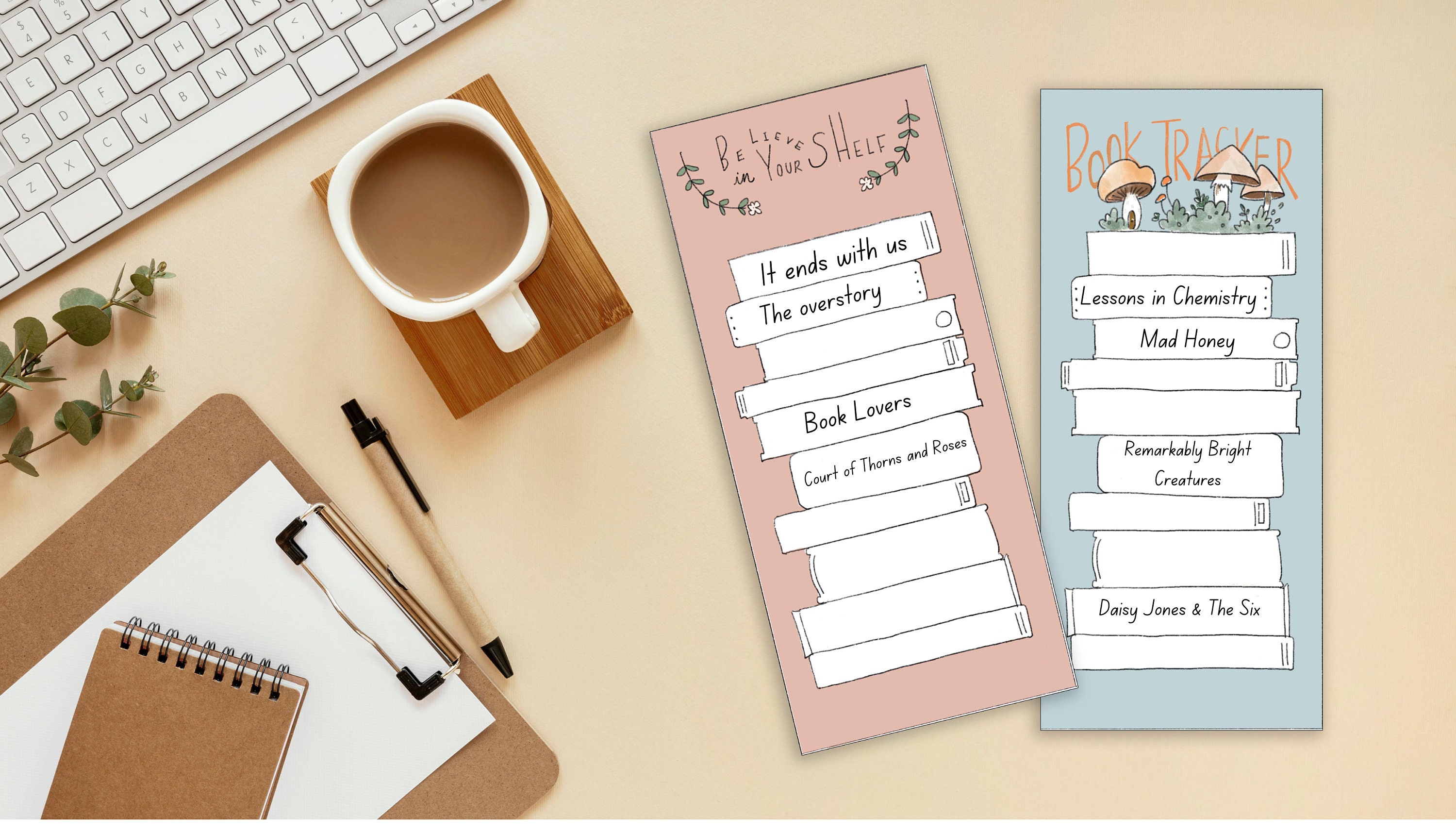 Reading Tracker Printable Bookmark, Book Tracker, Reading Challenge ...